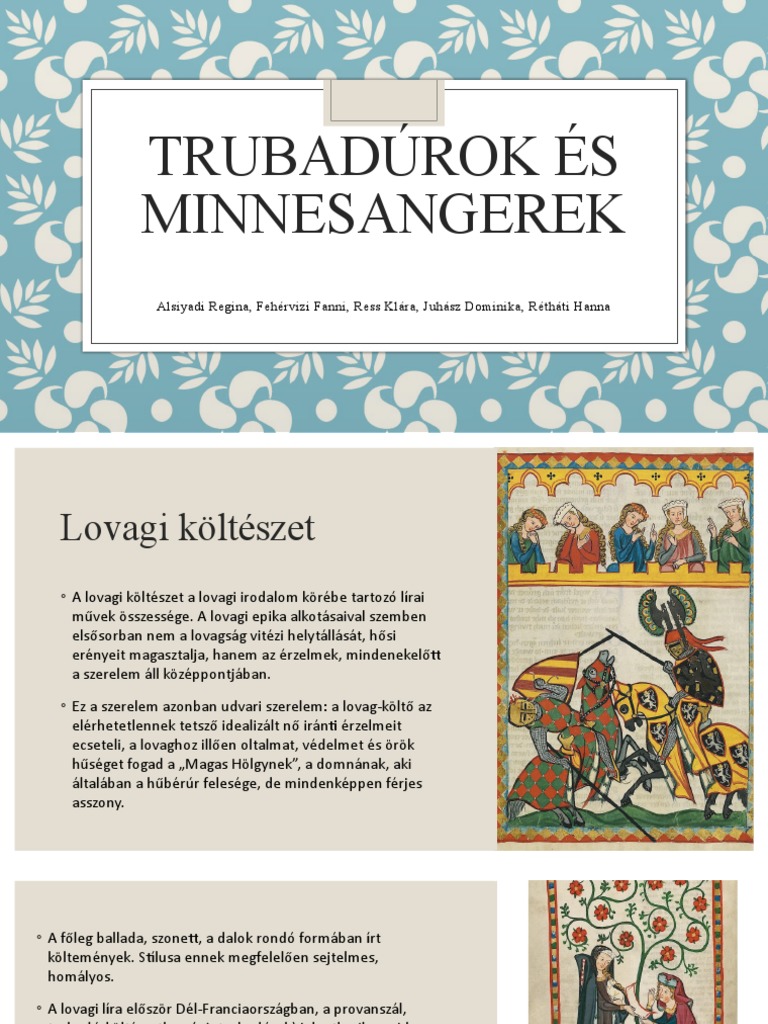 Trubadúrok És Minneasangerek | PDF
