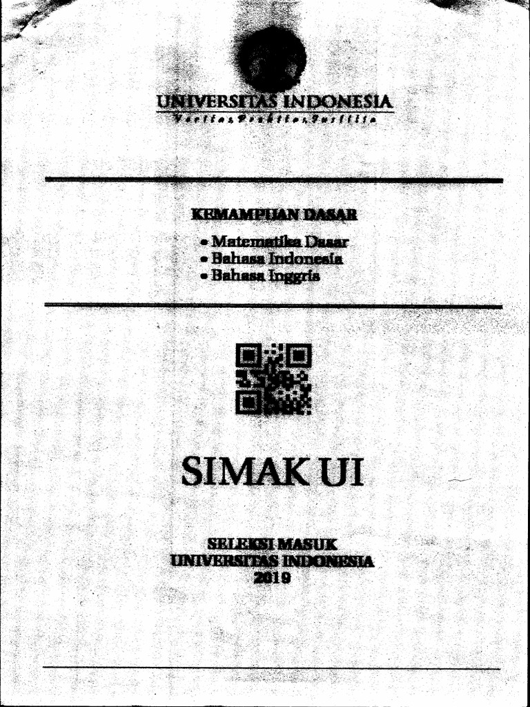 SIMAK UI-2019-Kemampuan-Dasar-2019-KODE-540 PDF | PDF