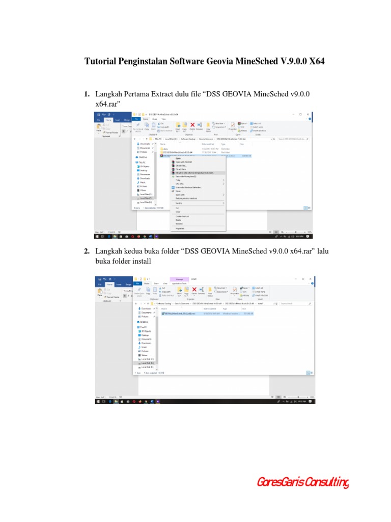 Tutorial Penginstalan Software Geovia MineSched V | PDF