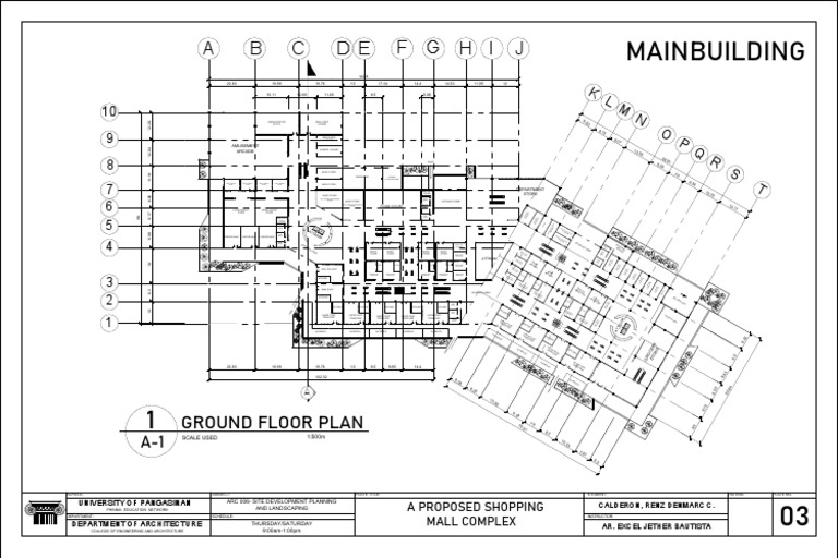 Shopping Mall - Ground Floor Plan | PDF