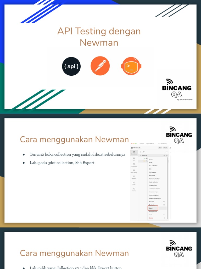 API Testing Menggunakan Newman | PDF