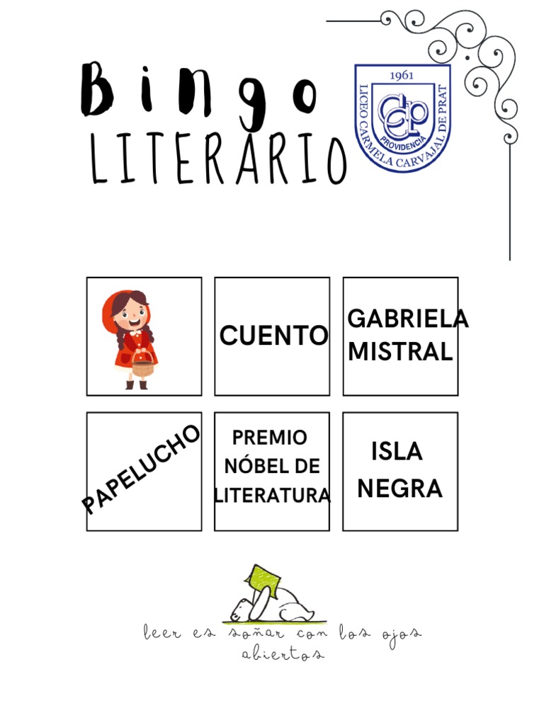 Bingo Literario: Leer y Soñar | PDF