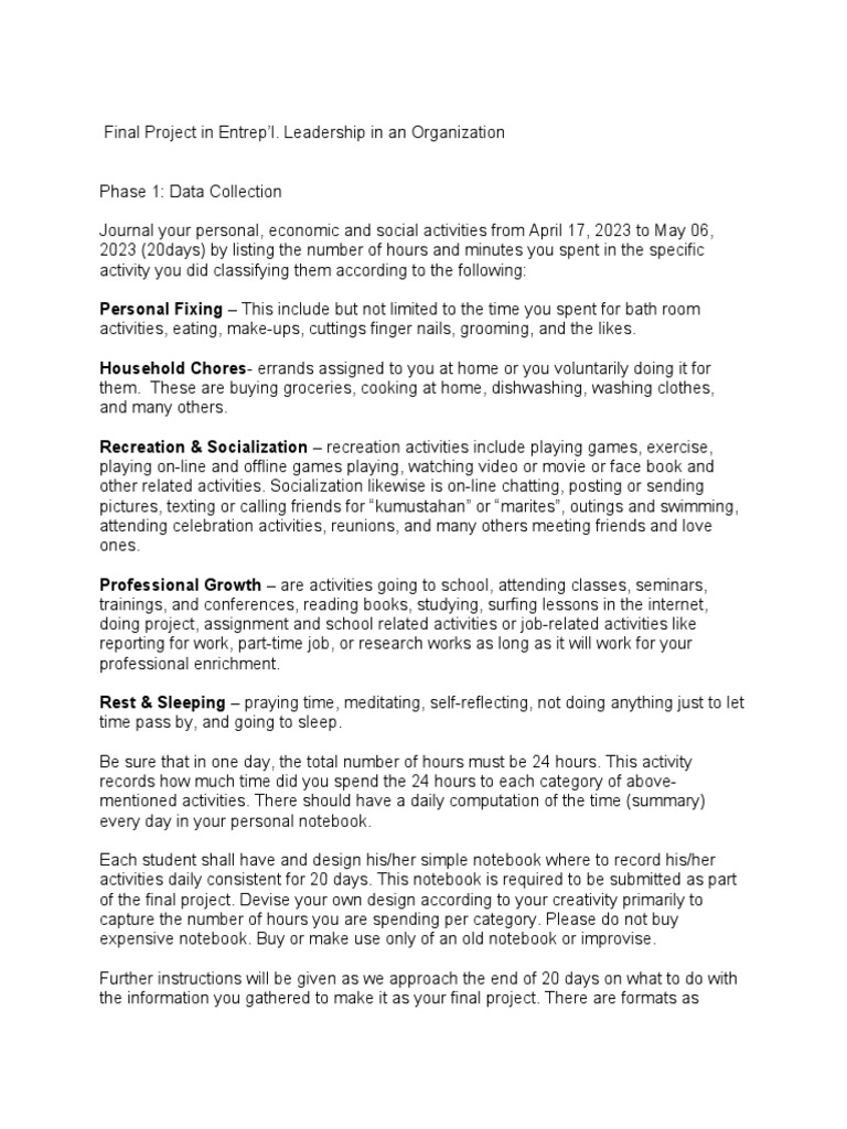 Final Project in Entrep Leadership | PDF | Entrepreneurship