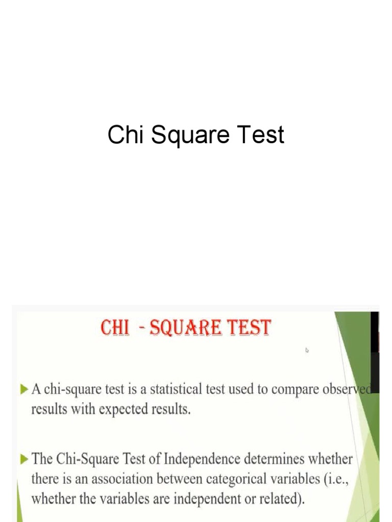 Chi Square Test | PDF