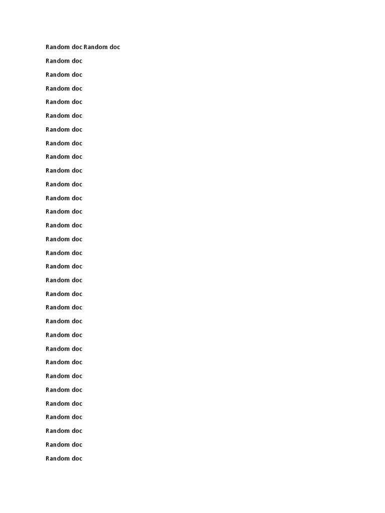 Random Doc Random | PDF