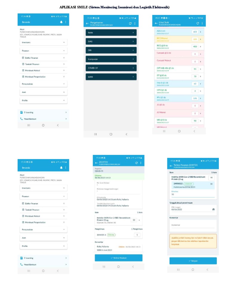 Contoh Laporan Logistik Smile. | PDF