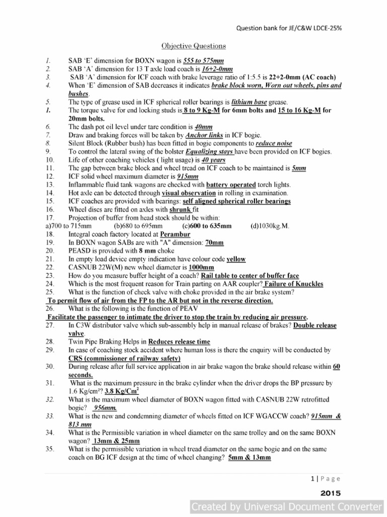 C&W Study Material | PDF