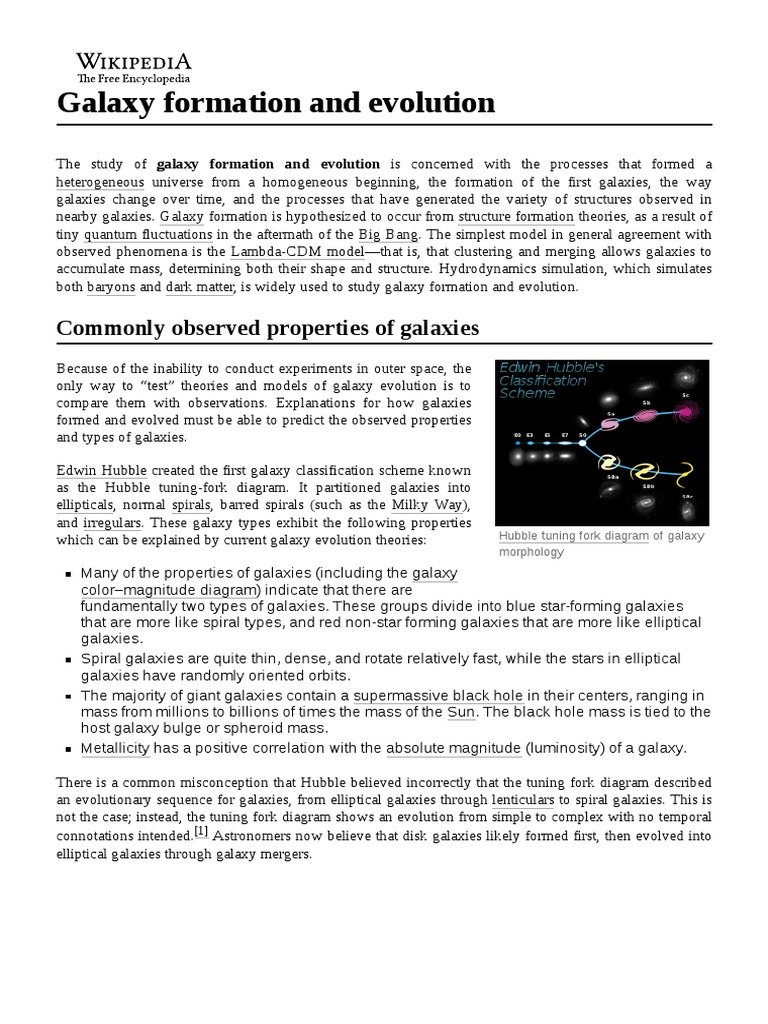 Galaxy Formation and Evolution | PDF | Galaxy | Milky Way