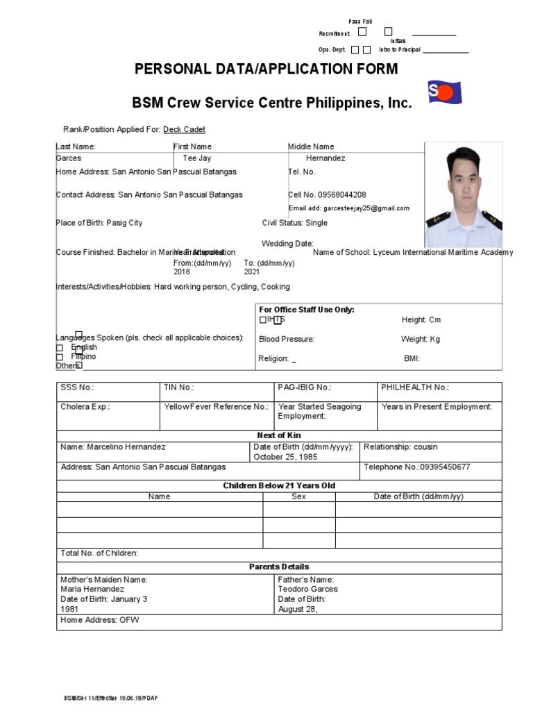 BSM Application Form-converted | PDF