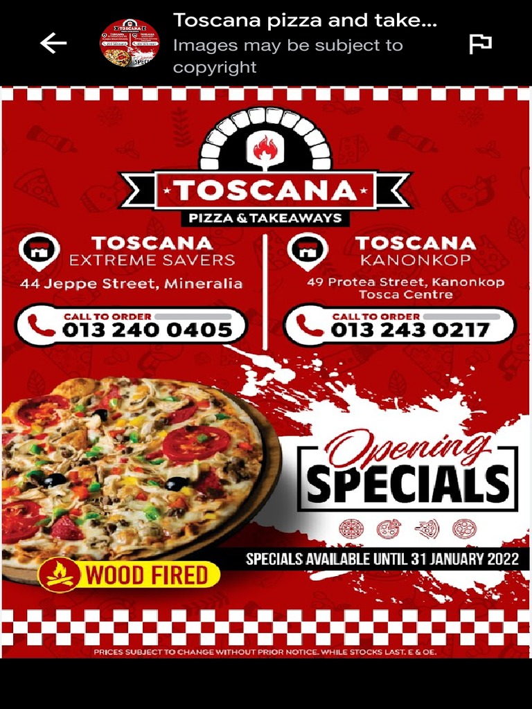 Toscana Pizza Middelburg - Google Search | PDF