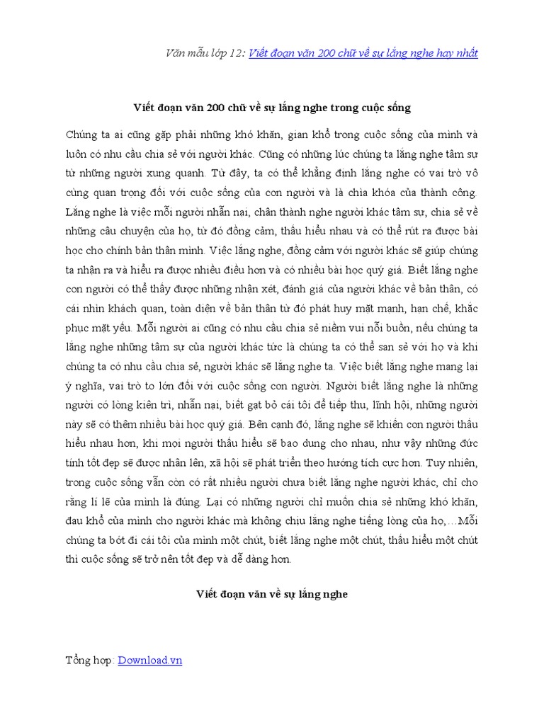 Viet Doan Van Biet Lang Nghe | PDF