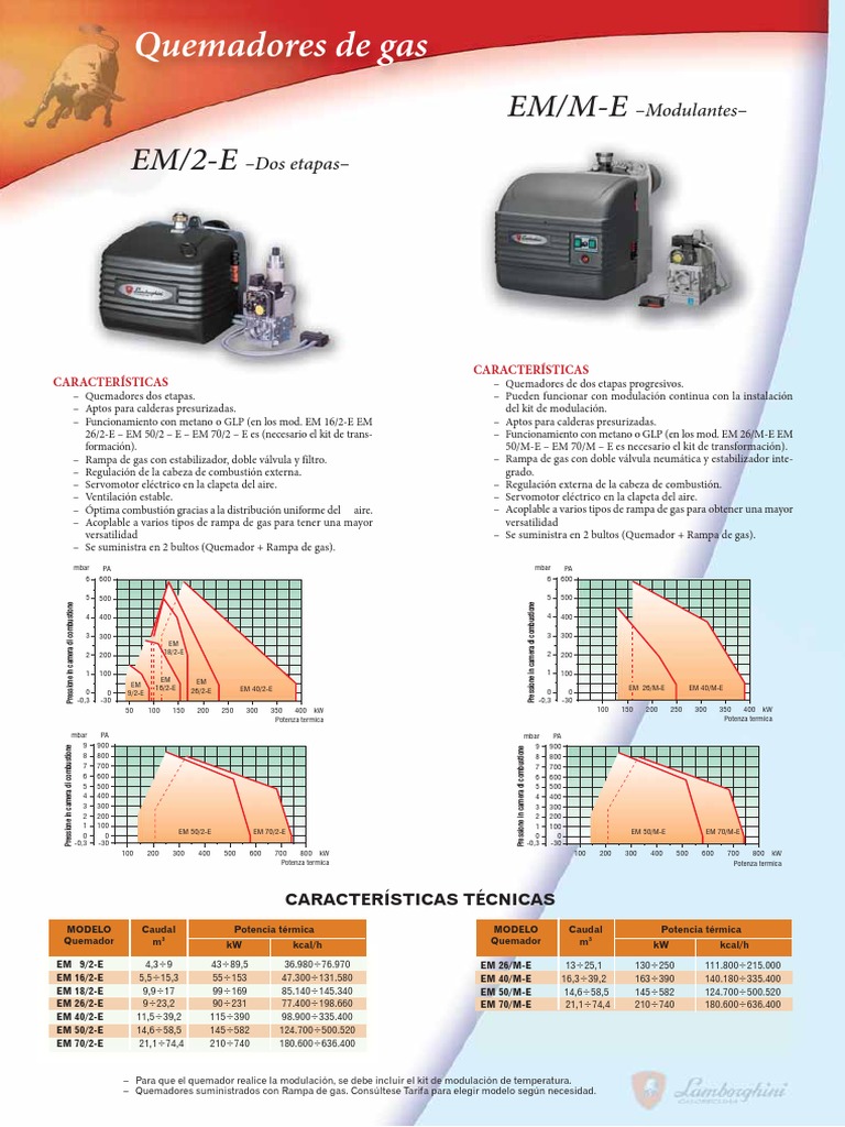 QUEMADORES LAMBORGHINI Ficha EM - MAF RODA | PDF | Ciencias fisicas | Ingeniería mecánica