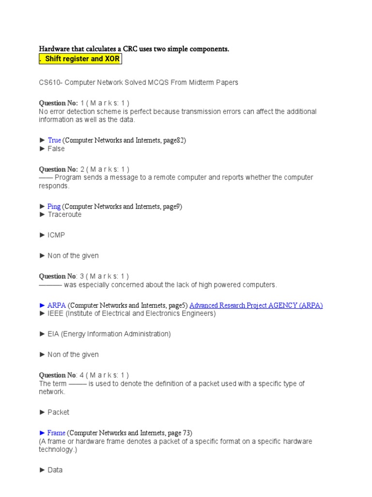 Computer Networks MCQs Guide | PDF | Computer Network | Network Topology