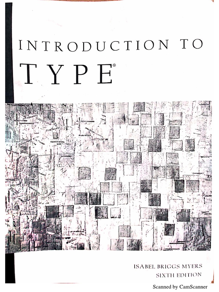 Introduction To Type - Isabel Briggs Myers | PDF