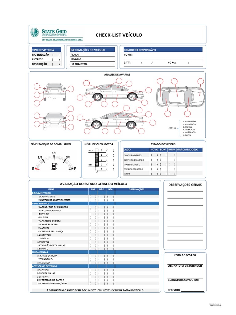 CHECK-LIST VEÍCULO VEICULO LEVE | PDF | Veículos | Transporte