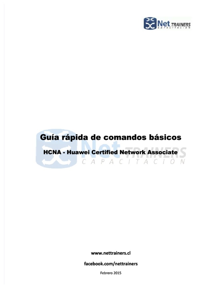 Guia Rapida de Comandos Basicos Hcna Huawei Certified Network Associate | PDF | Enrutador ...