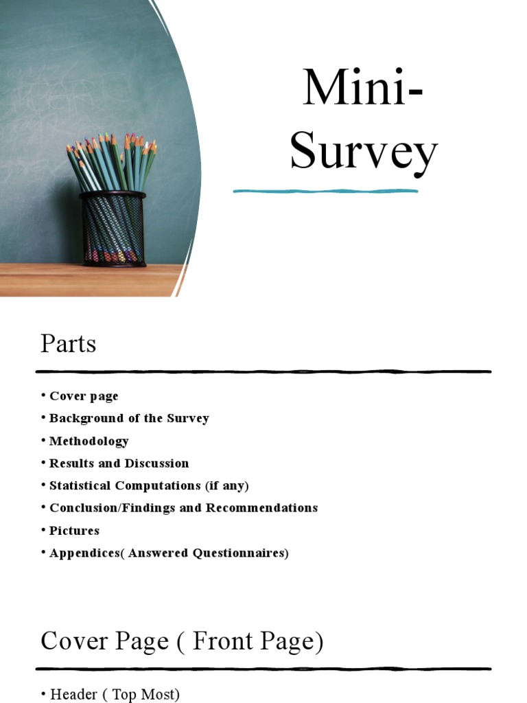 Mini Survey | PDF | Statistics | Methodology
