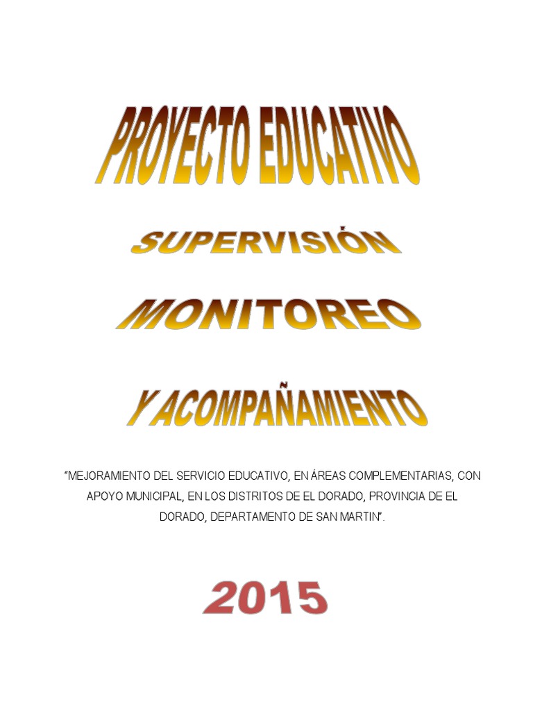 PLAN DE SUPERVISION P.E.M | PDF | Evaluación | Enseñando