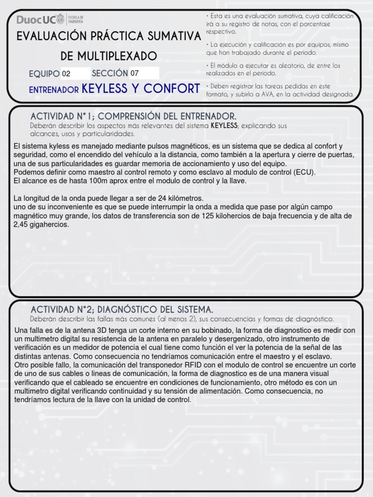 Keyless | PDF | Ingeniería Informática | Ingeniería en telecomunicaciones