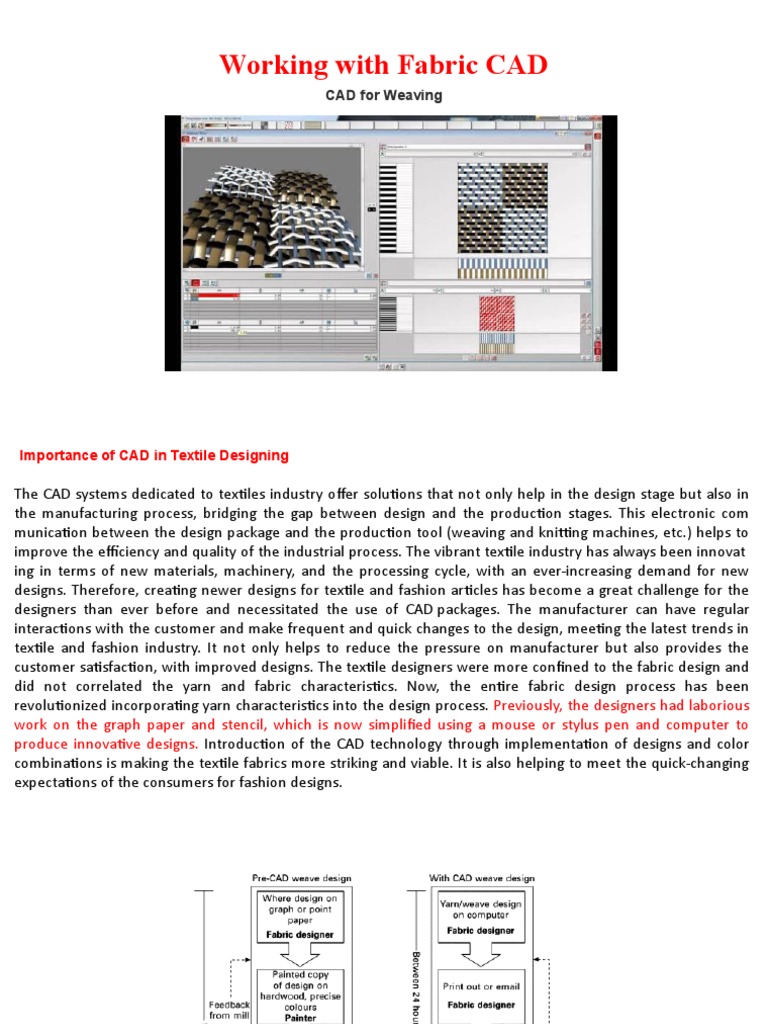 Working With Fabric CAD | PDF | Weaving | Loom