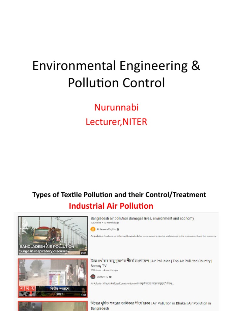 Lecture 6 Air Pullution | PDF | Air Pollution | Atmosphere Of Earth