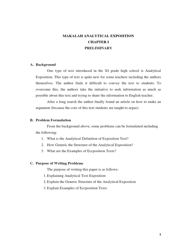 Makalah Teks Eksposisi Dalam Bahasa Inggris Exposition Text Pdf