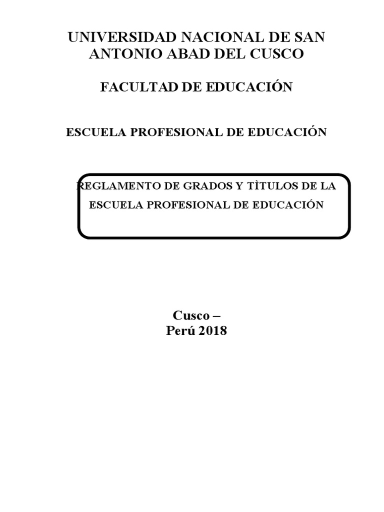 Reglamento de Grados y Titulos 07 Marzo | Descargar gratis PDF | Titulo academico | Prueba ...