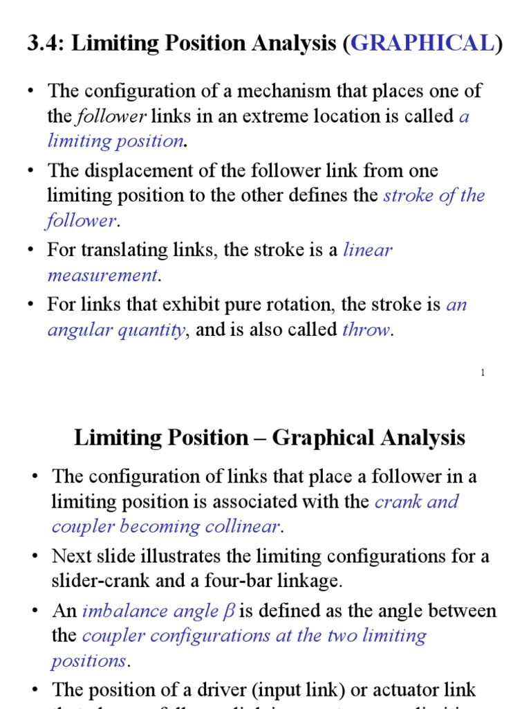 Chapter 3 Part 2 Limiting Positions | PDF | Mechanics | Mechanical Engineering