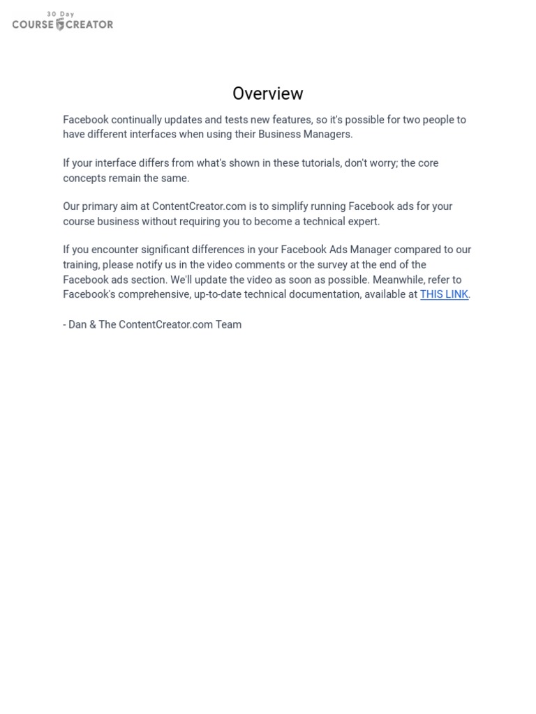 30DCC - FB Reference Guide | PDF | Facebook | American Express