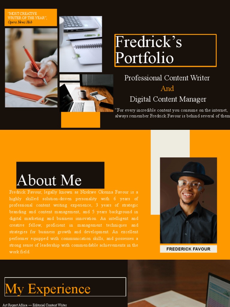 Fredrick Favour: Content Writer Portfolio | PDF