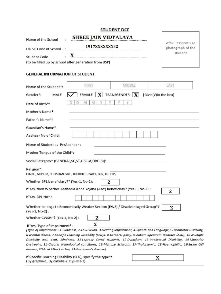 Student DCF For Class XII | PDF