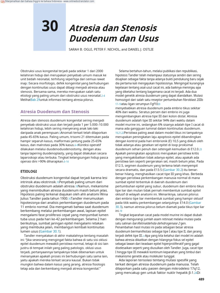 Atresia dan Stenosis Duodenum Neonatal | PDF