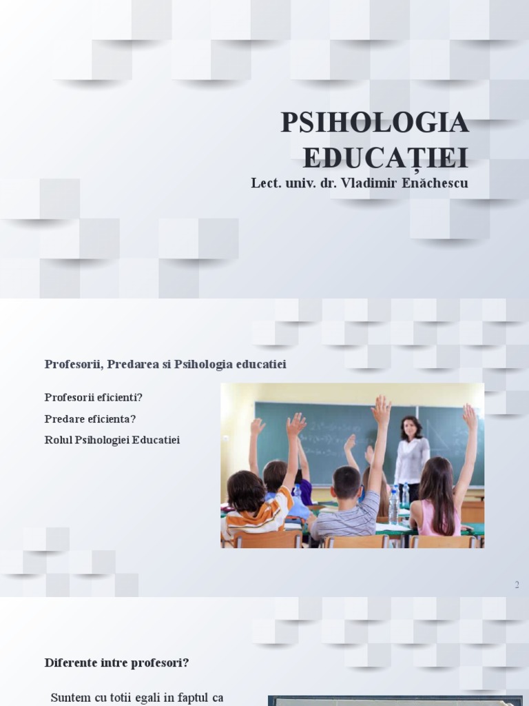 Psihologia Educatiei (1.1) | PDF
