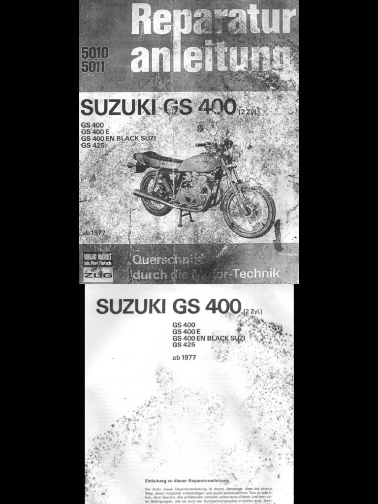 Suzuki GS 400 E en Black GS 425 1977 1979 Manual de Reparatie WWW ...