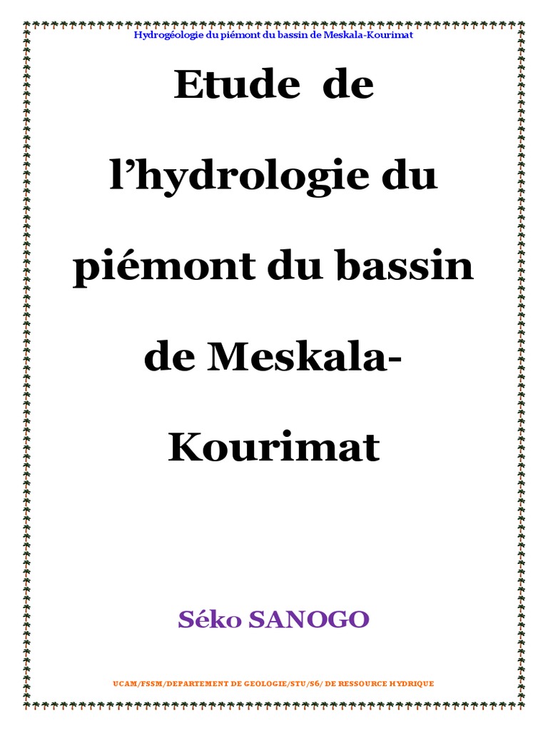 Rapport de Stage D'hydrologie | PDF | Hydrogéologie | Géologie