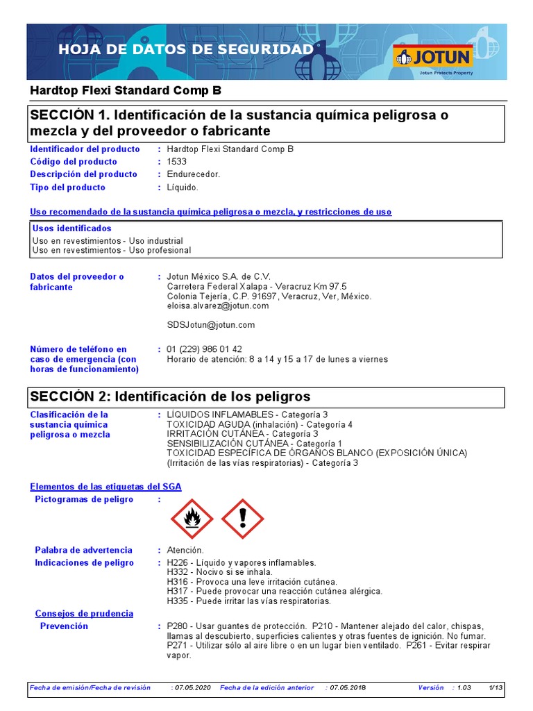 Hardtop Flexi Standard Comp B - HDS | PDF | Agua | Alergia