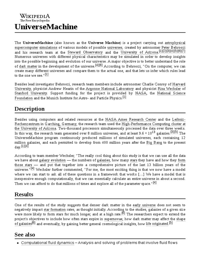 Universe Machine | PDF | Physical Sciences | Science