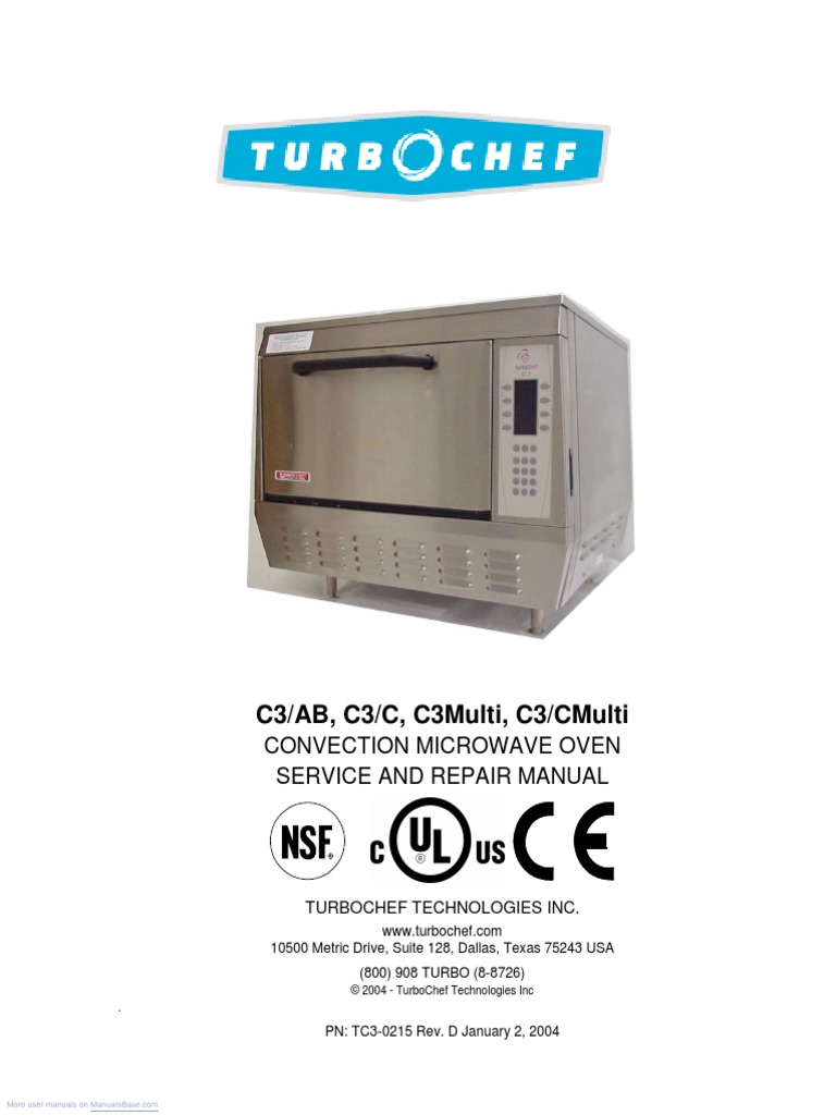 Manual Turbo Chef Technologies C3 - C | PDF | Alternating Current ...