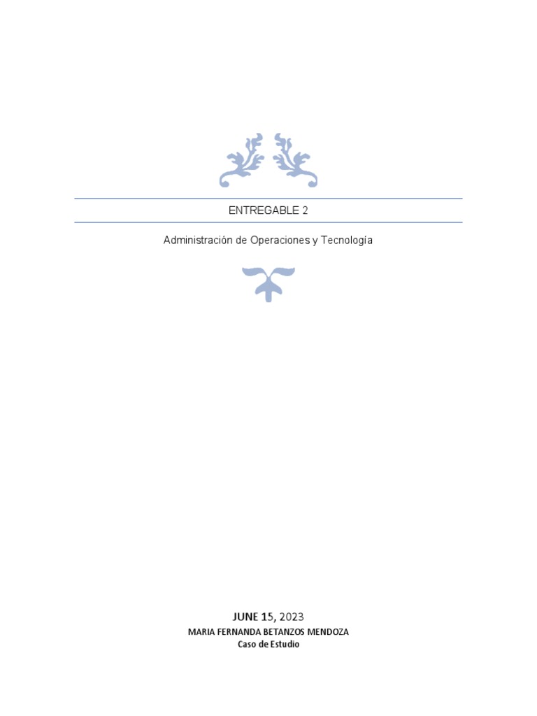 Administracion de Operaciones y Tecnologia | PDF