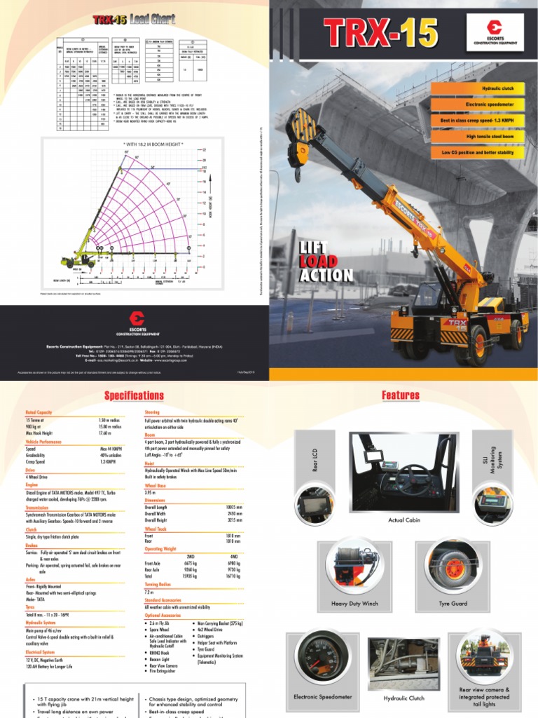 Escorts TRX 15 15 Ton Pick N Carry Crane | PDF
