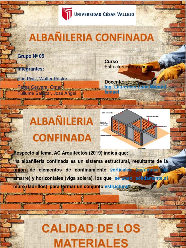 Albañileria Confinada | PDF | Hormigón | Ingeniero civil