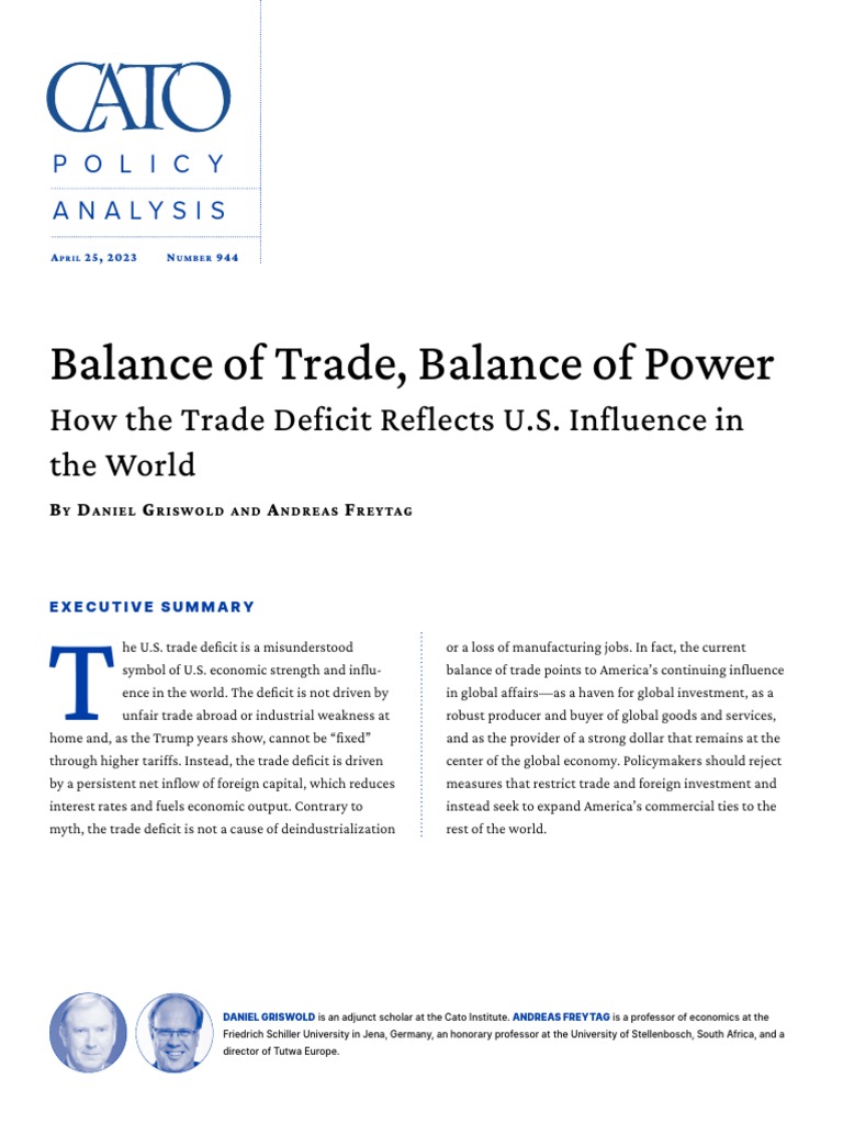 U.S. Trade Deficit: Power & Influence | PDF | Balance Of Payments ...