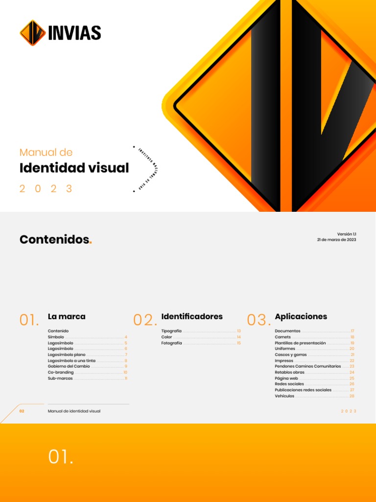 Manual de Identidad Visual INVÍAS 2023 | PDF | Comunicación | Diseño de ...