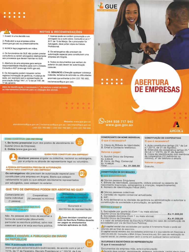 Constituição de Empresas - Guiché Único | PDF