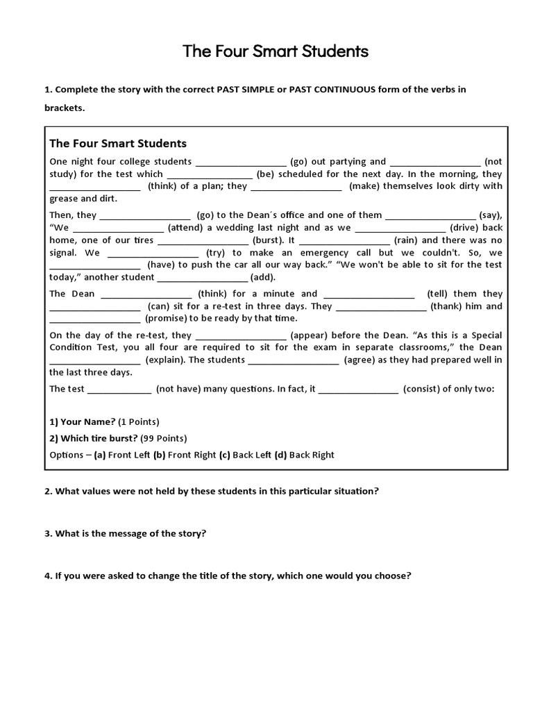 The Four Smart Students | PDF
