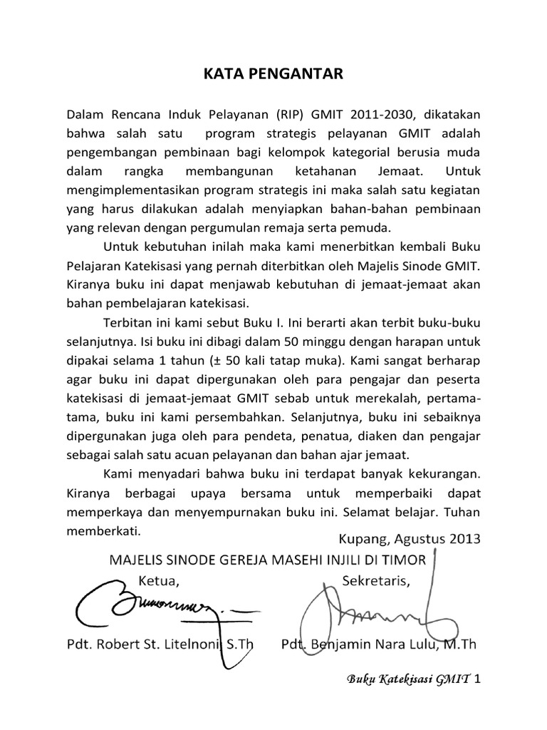 Materi Katekisasi | PDF