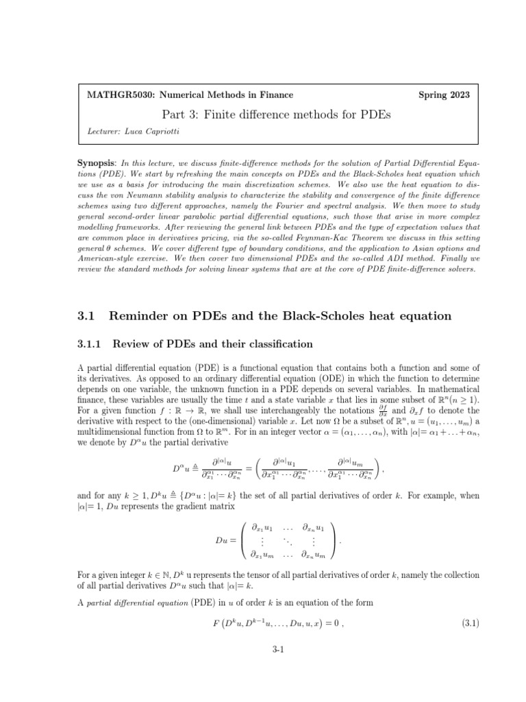 3 - Partial Differential Equations | PDF | Partial Differential Equation | Mathematical Analysis