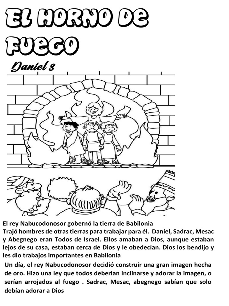 Daniel y el Horno de Fuego para Niños | PDF | Nabucodonosor Ii