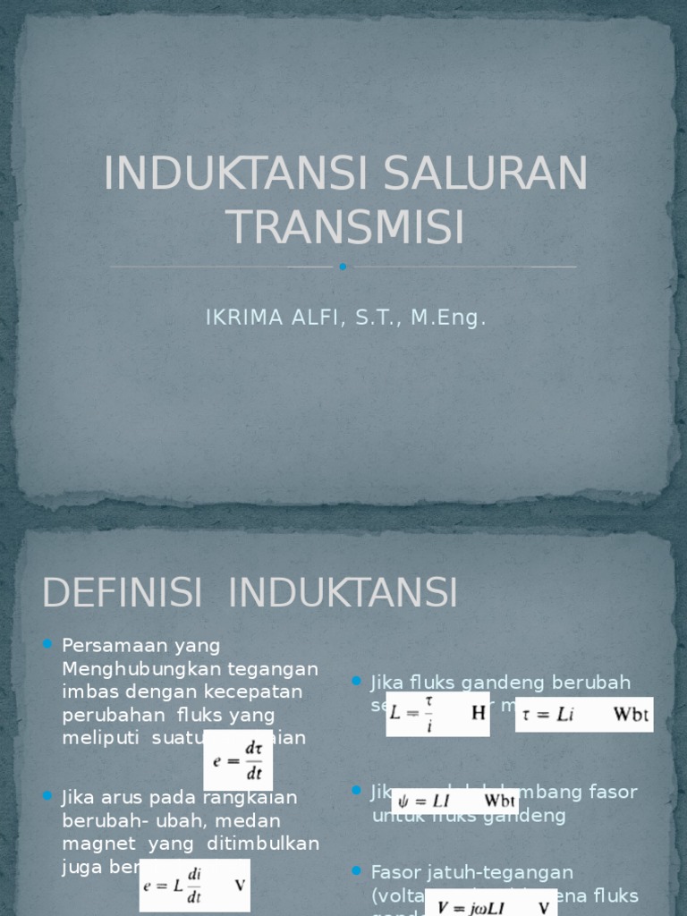Induktansi Saluran Transmisi Listrik | PDF