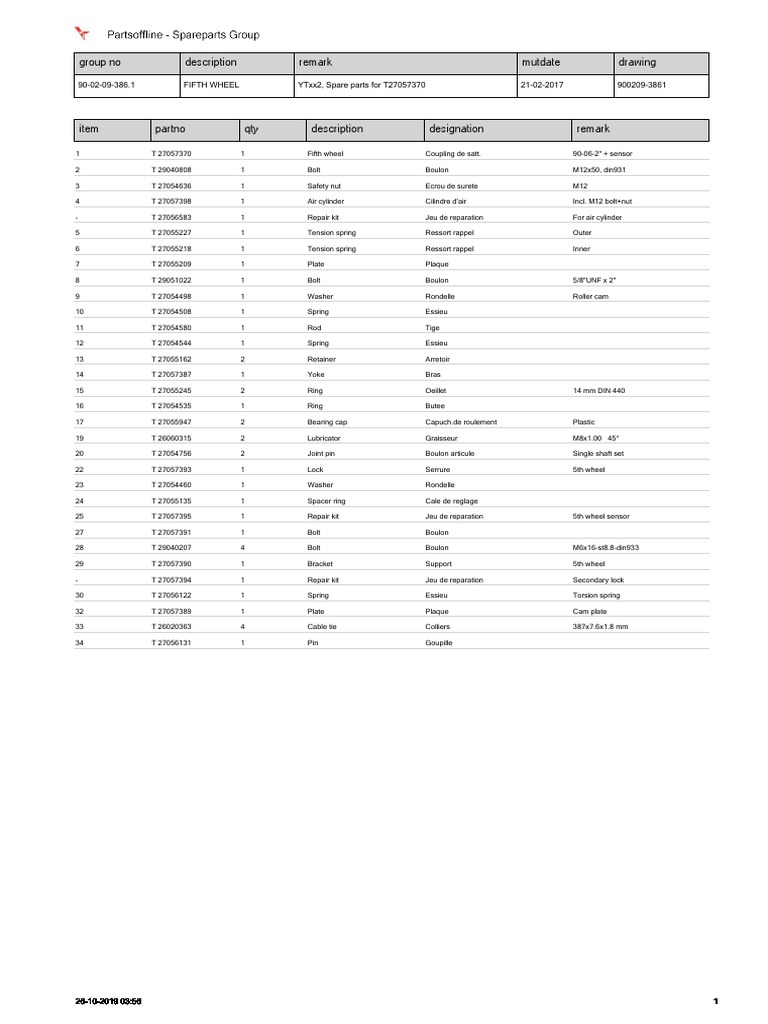 900209-3861 - Fifth Wheel | PDF | Manufactured Goods | Mechanical ...